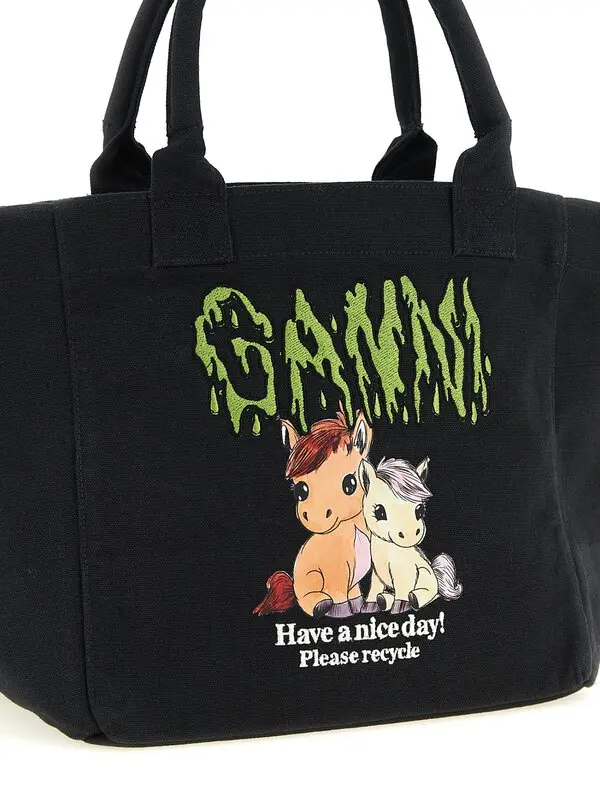 GANNI Pony Small Tote Bag