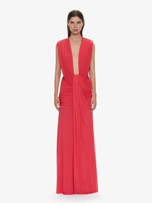 Christopher Esber Ripple Drape Gown - Pink