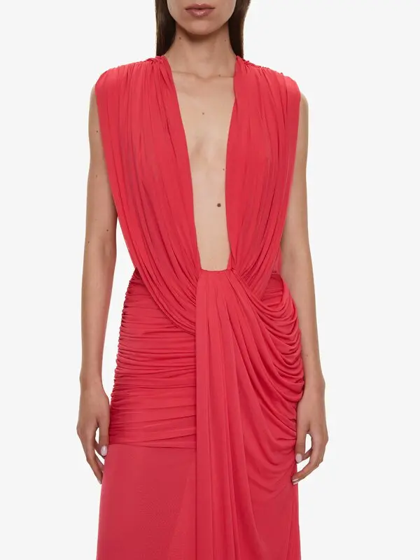 Christopher Esber Ripple Drape Gown - Pink