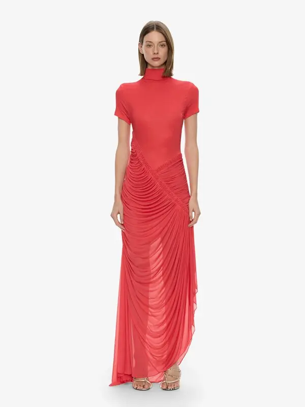 Christopher Esber Fusion Ruched Ripple Dress - Pink