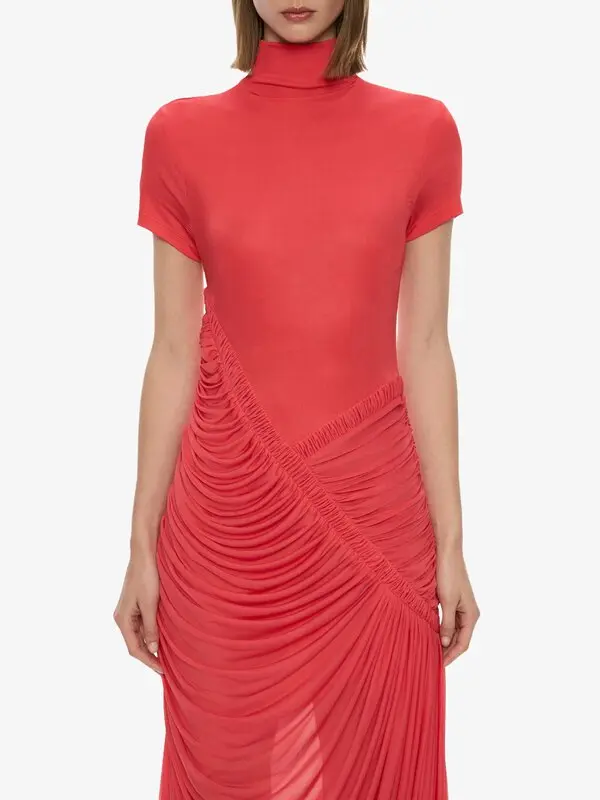 Christopher Esber Fusion Ruched Ripple Dress - Pink
