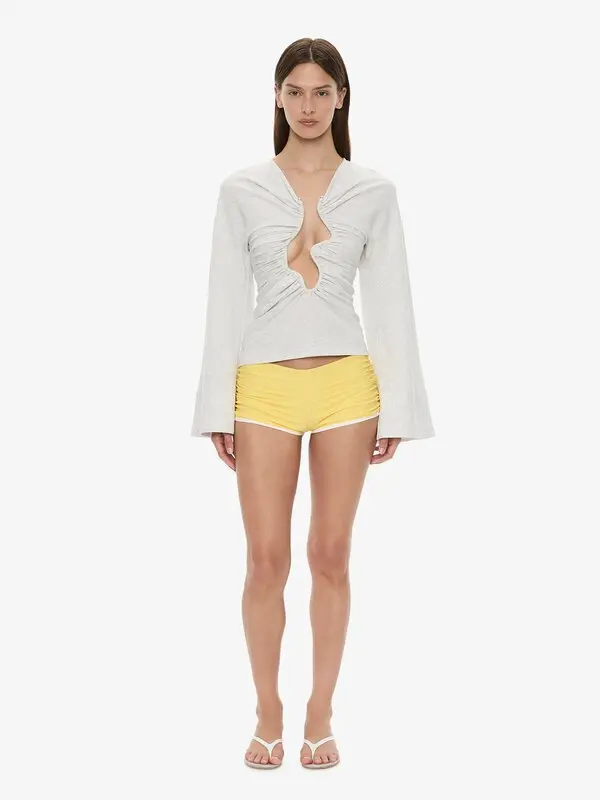 Christopher Esber Ruched Swim Boyshort - Yellow