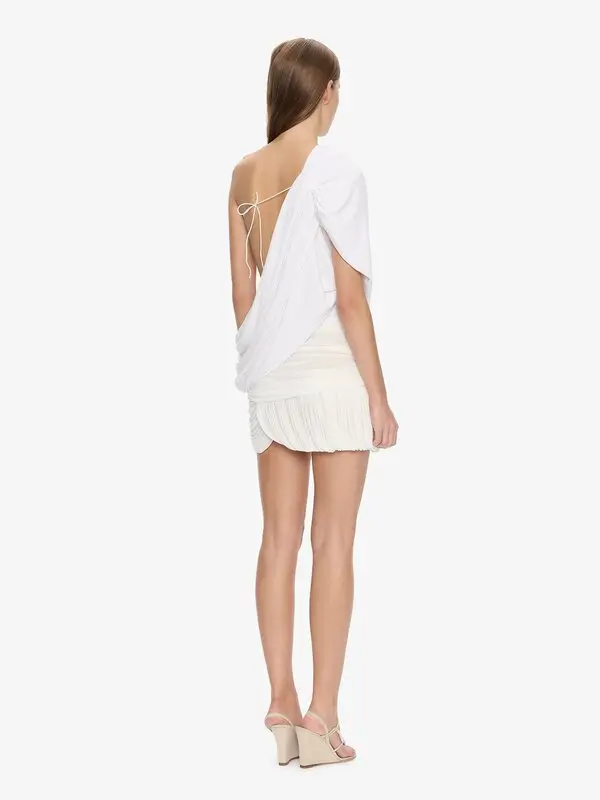 Christopher Esber Beach Glass Bubble Mini Skirt - White