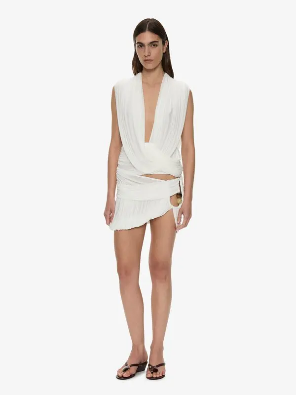 Christopher Esber Beach Glass Bubble Mini Skirt - White