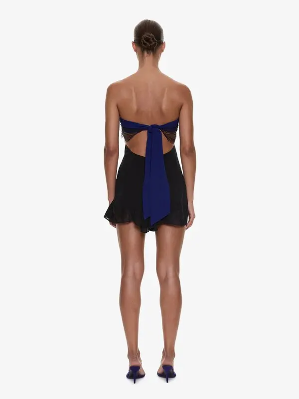 Christopher Esber Aira Strapless Lace Mini Dress