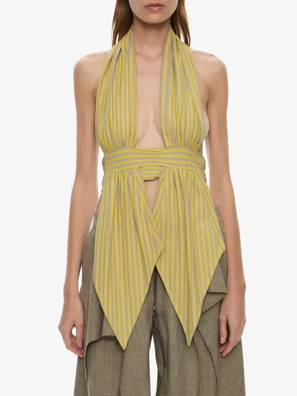 Christopher Esber Scarf Draped Halter Top