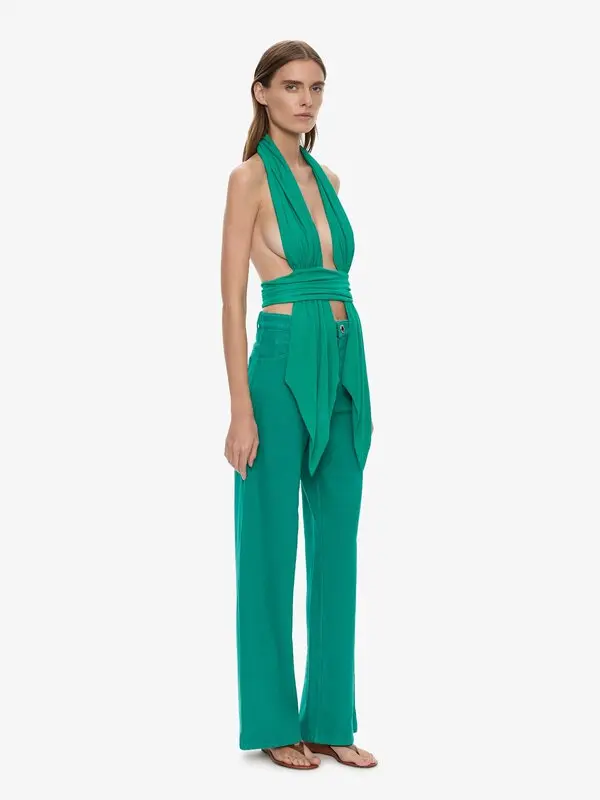 Christopher Esber Relaxed Wide-leg Jeans - Green