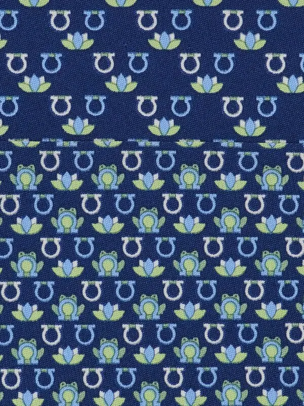 FERRAGAMO Frog Print Silk Tie