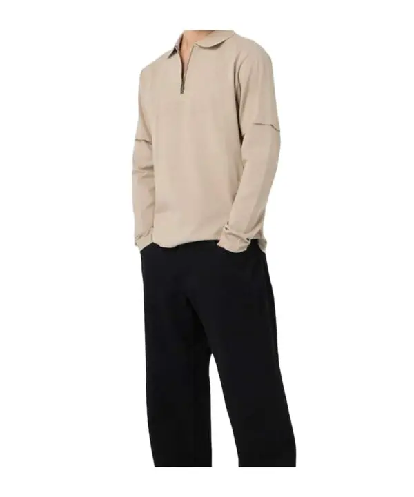 Off-White Long-sleeved Polo Shirt - Black