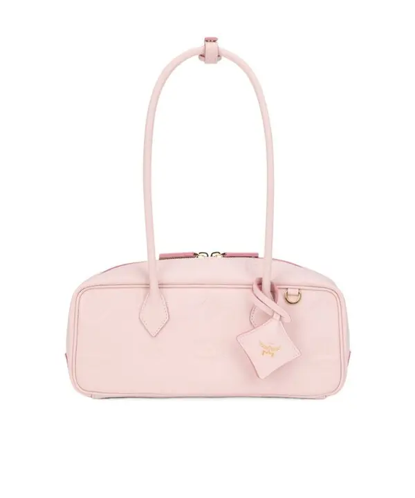 Mcm Aren Maxi Monogram Leather Shoulder Bag