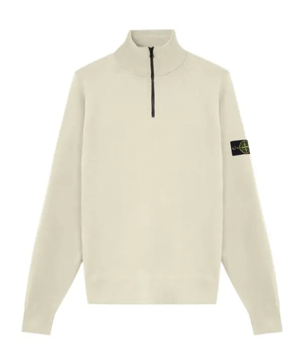 Stone Island Regular-fit Half-zip Jumper With Raglan Sleeves