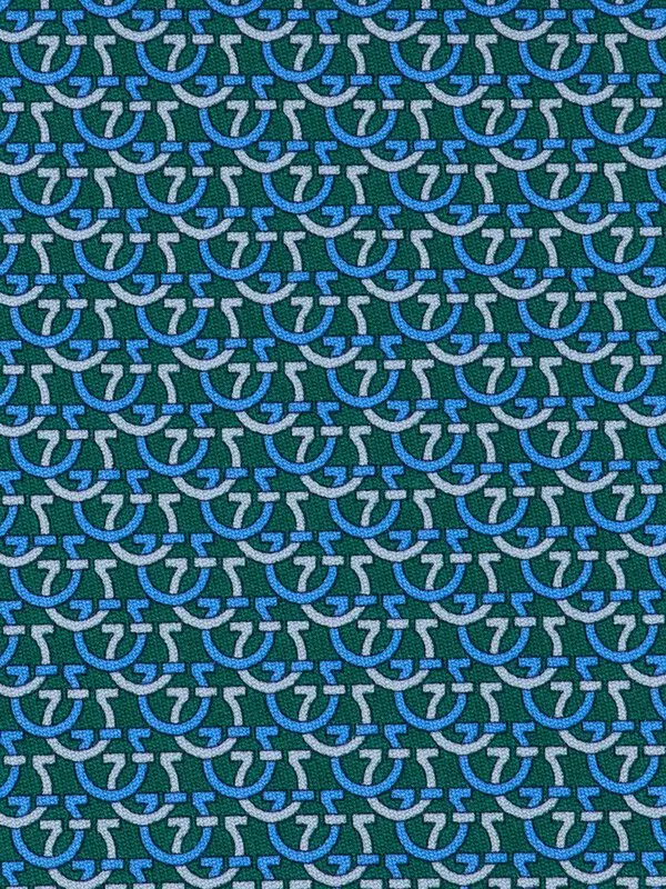 FERRAGAMO Gancini Links Print Silk Tie