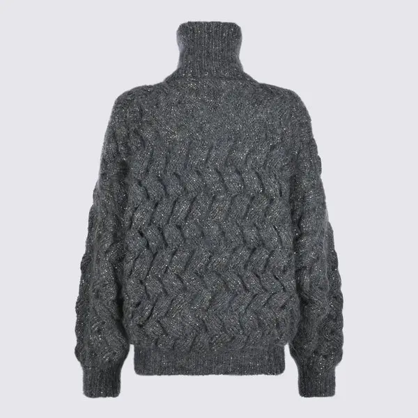 Brunello Cucinelli Dazzling Zigzag Cables Cardigan