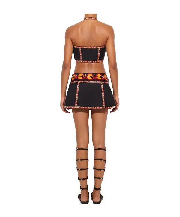 Emilio Pucci Embellished Trim Mini Skirt
