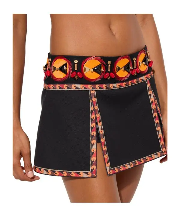 Emilio Pucci Embellished Trim Mini Skirt