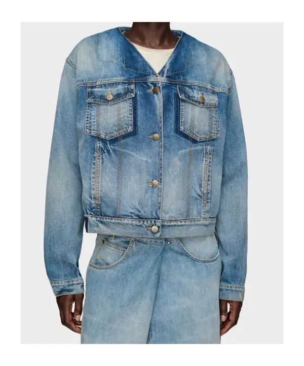 MAISON MARGIELA Folded Collared Denim Jacket