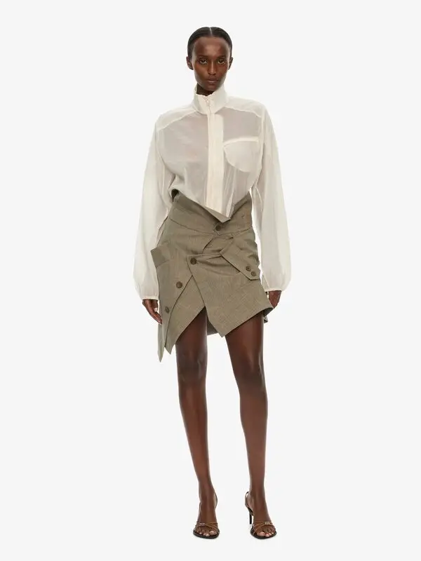 Christopher Esber Dannie Lucent Mottled Sheer Bomber