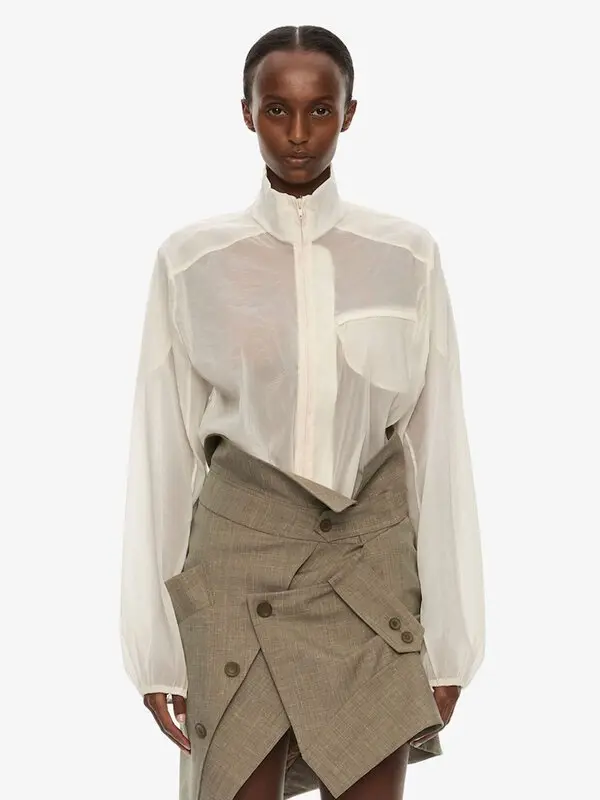 Christopher Esber Dannie Lucent Mottled Sheer Bomber