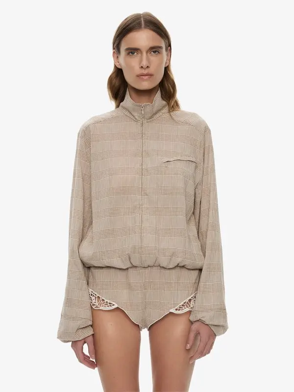 Christopher Esber Batiste Embroidered Handkerchief One Piece - Neutral