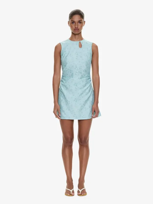 Christopher Esber Light Leak Jacquard Loophole Mini Dress - Blue