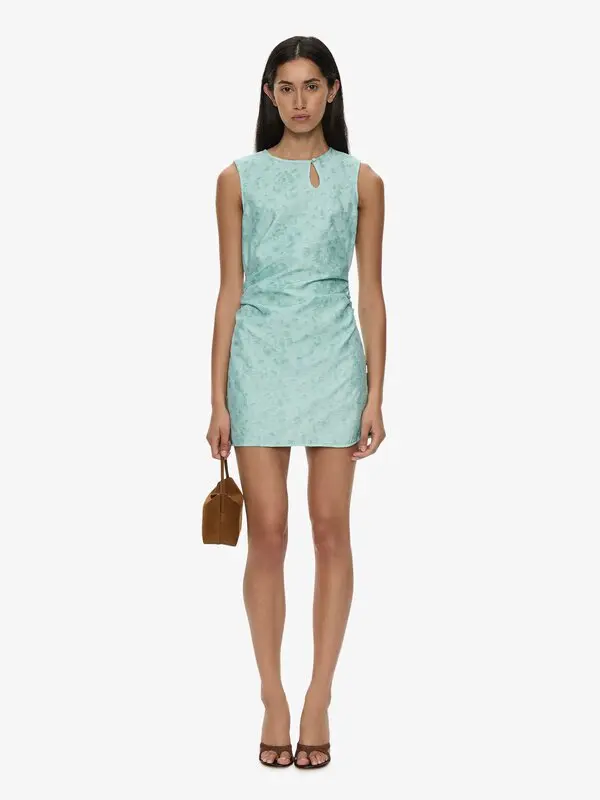 Christopher Esber Light Leak Jacquard Loophole Mini Dress - Blue
