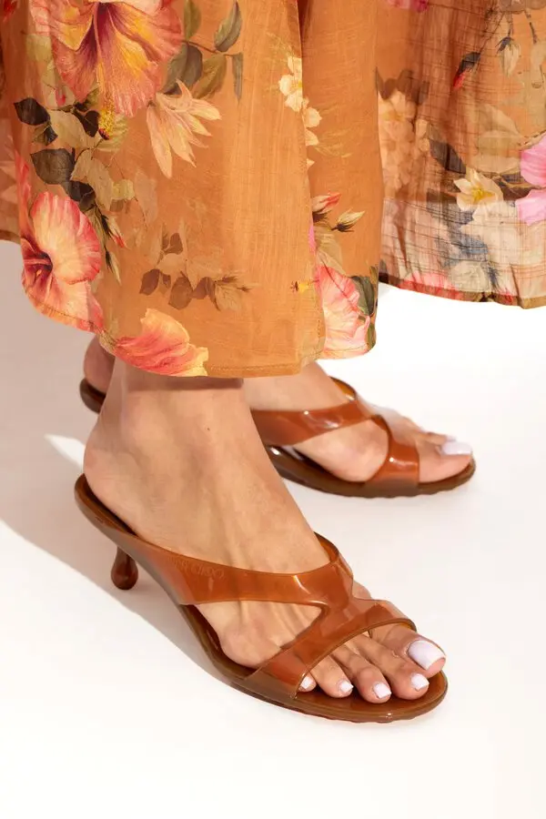 JIMMY CHOO Jelly Drop 50 Sandals - Amber