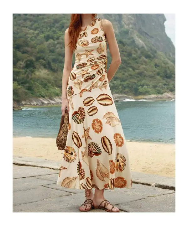 Farm Rio One-shoulder Printed Dress