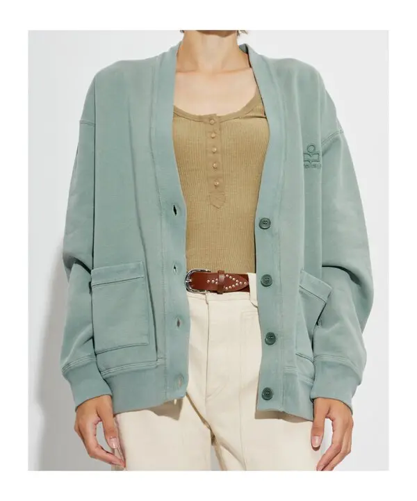 Isabel Marant Étoile V-neck Cardigan With Embroidered Logo