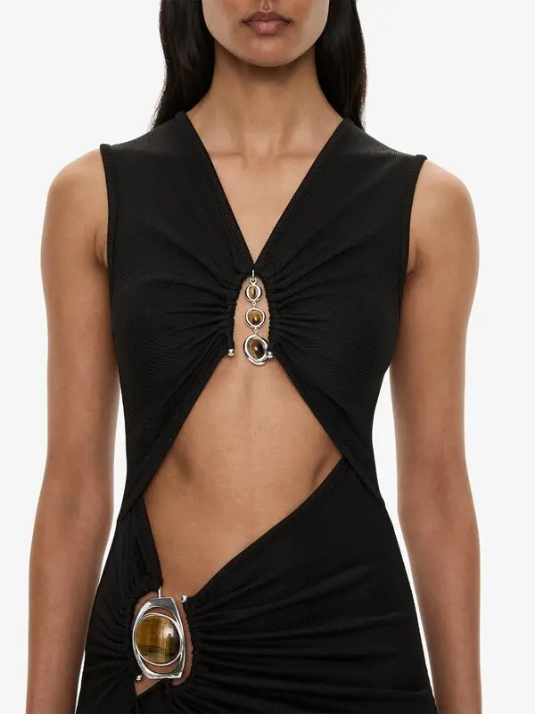 Christopher Esber Droplet Crystal Separation Tank Dress