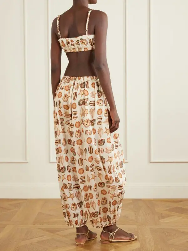Farm Rio Printed Cotton Balloon Pants
