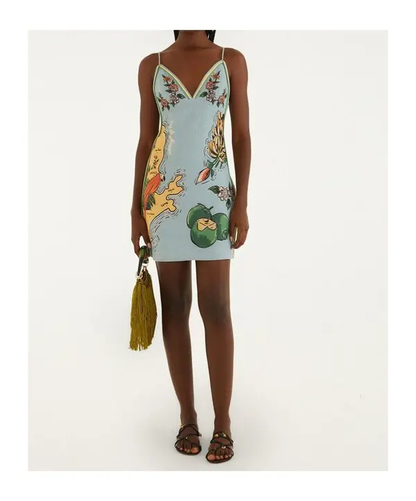 Farm Rio Patterned Slip Dress