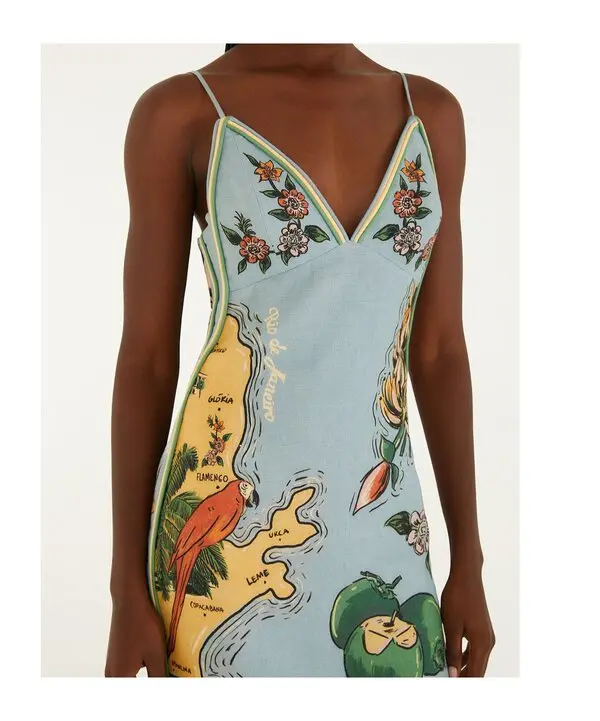 Farm Rio Patterned Slip Dress