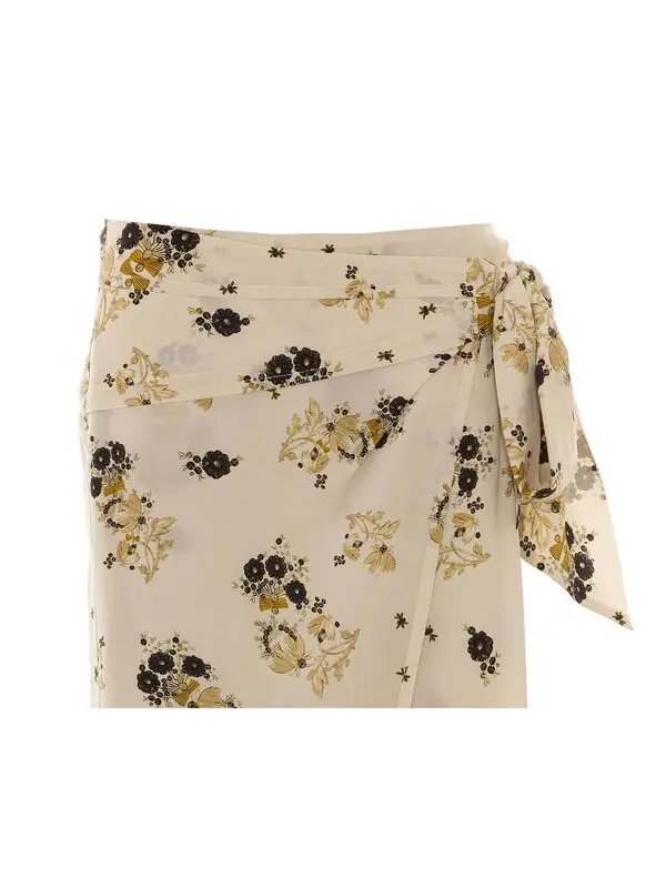 Isabel Marant Étoile Floral Printed Side Slit Skirt