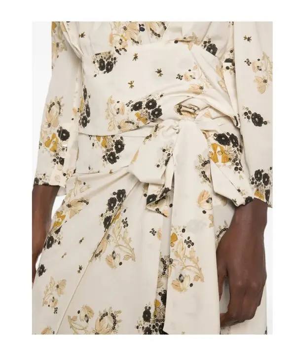 Isabel Marant Étoile Floral Printed Side Slit Skirt