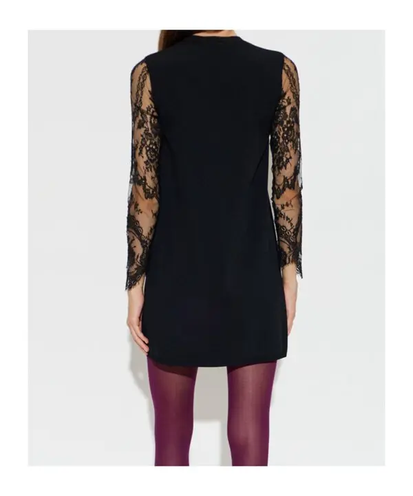 Valentino Garavani Round Neck Long Sleeve Dress