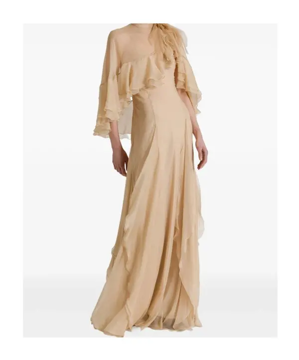 Alberta Ferretti Silk Chiffon Gown