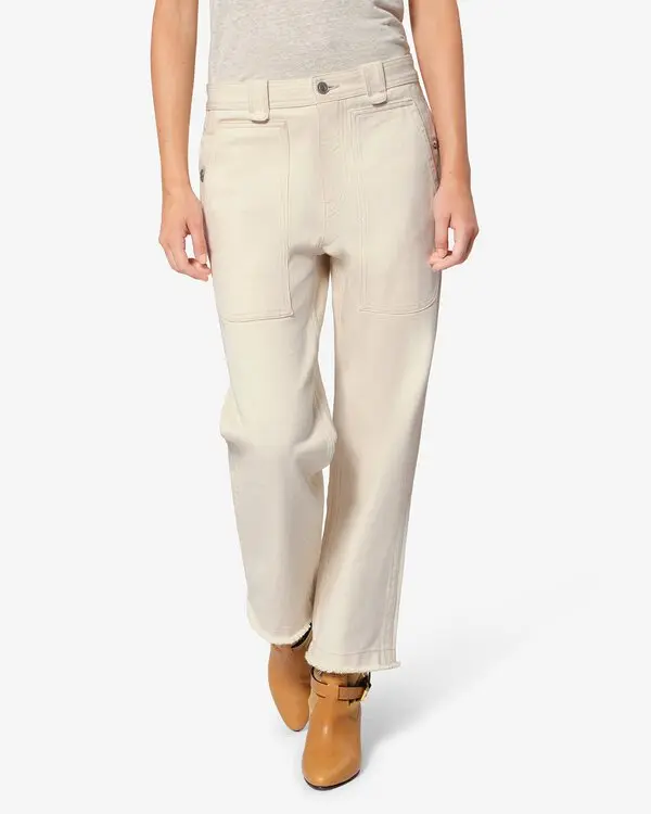 Isabel Marant Étoile Ermina Striped Wide-leg Pants - Off White