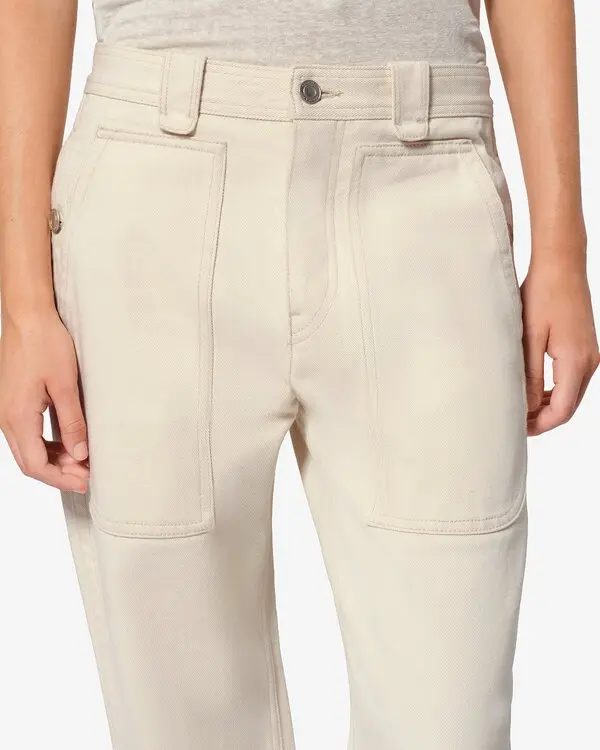 Isabel Marant Étoile Ermina Striped Wide-leg Pants - Off White