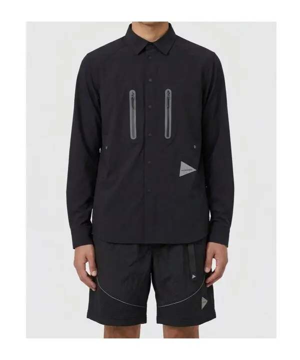 AND WANDER Long-sleeved Collared Shirt