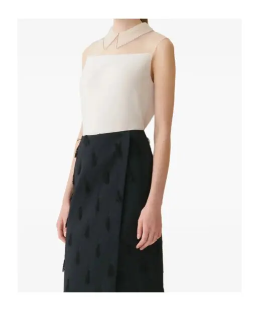 Fabiana Filippi Sleeveless Knit Top With Peter Pan Collar