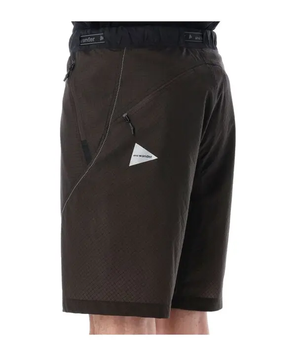 AND WANDER Breath Rip Mesh Pocket Shorts