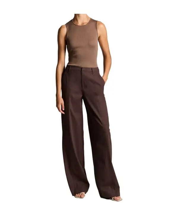 Vince Mid-rise Wide Leg Paneled Trousers - Black