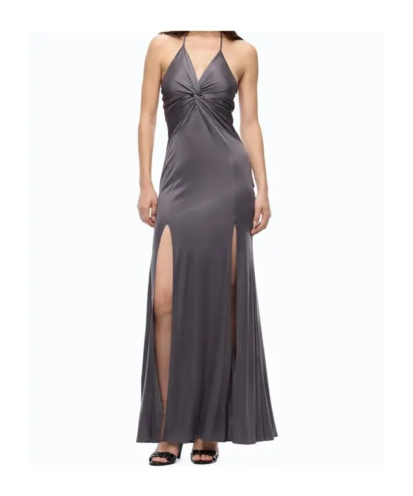 Pinko Long Slip Dress With Front Knot