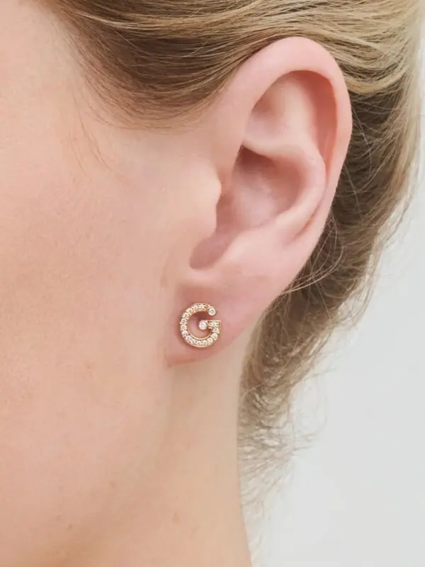Sophie Bille Brahe Diamond-encrusted G Earrings