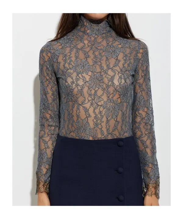 Valentino Garavani High-necked Long-sleeved Bodysuit