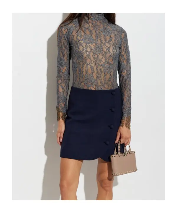 Valentino Garavani High-necked Long-sleeved Bodysuit