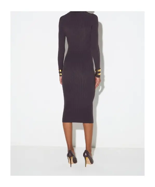 Elisabetta Franchi Knit Dress With Openwork Embroideries