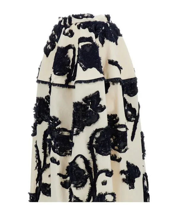 Erdem Fil Coupé Poplin Skirt