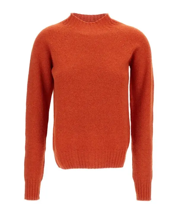 DRUMOHR Long-sleeved Sweater With Stand Collar And Ribbed Trim