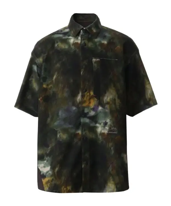 AND WANDER X Roa Abstract Print Short Sleeve Shirt